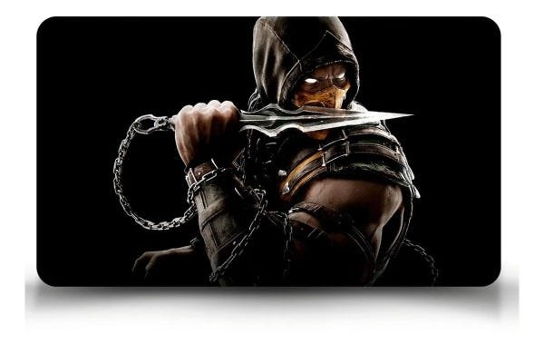 Mouse Pad Gamer Antiderrapante Estampado Mortal Kombat Scorpion ...