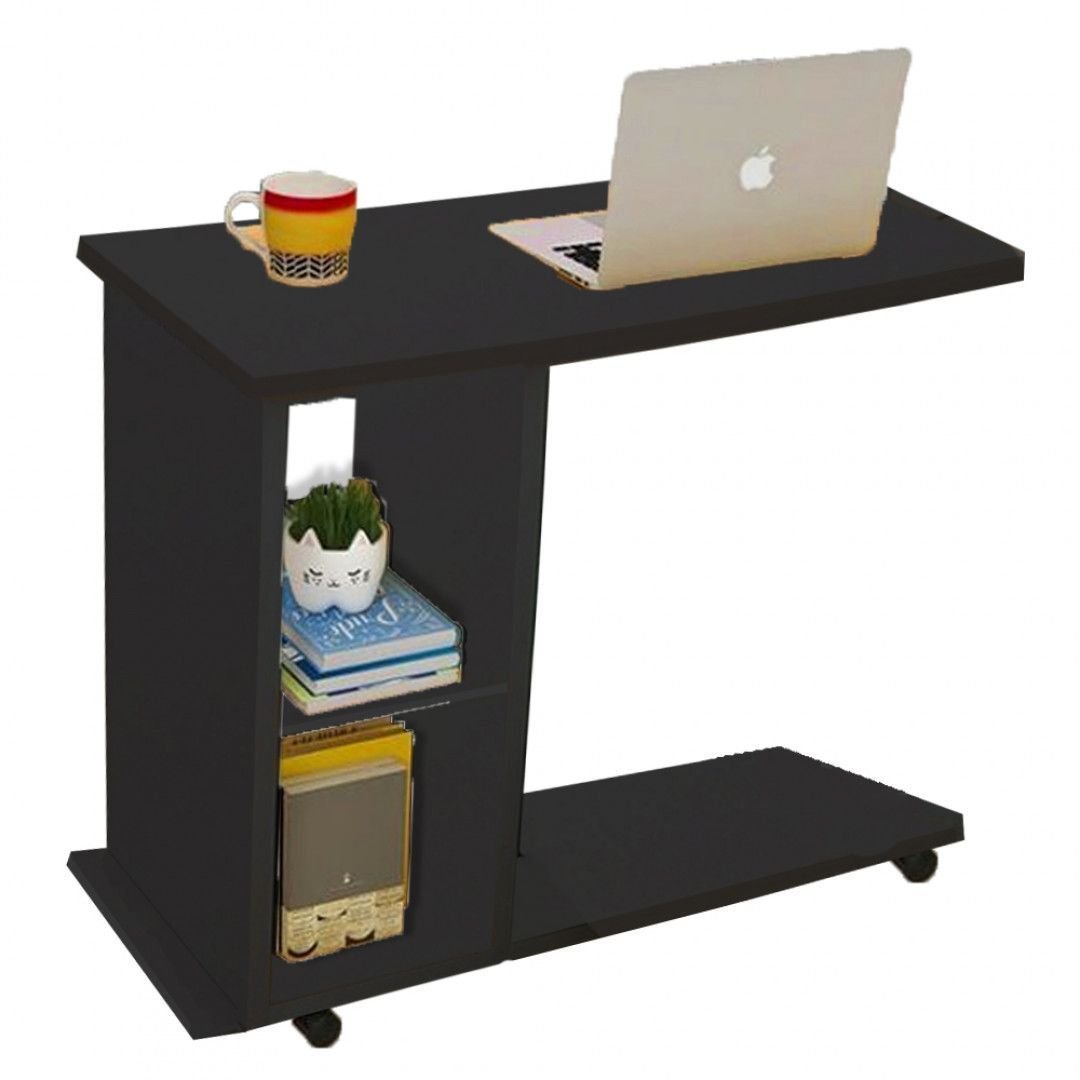 Mesa com Rodizio em Mdf Preto [f031] | MadeiraMadeira