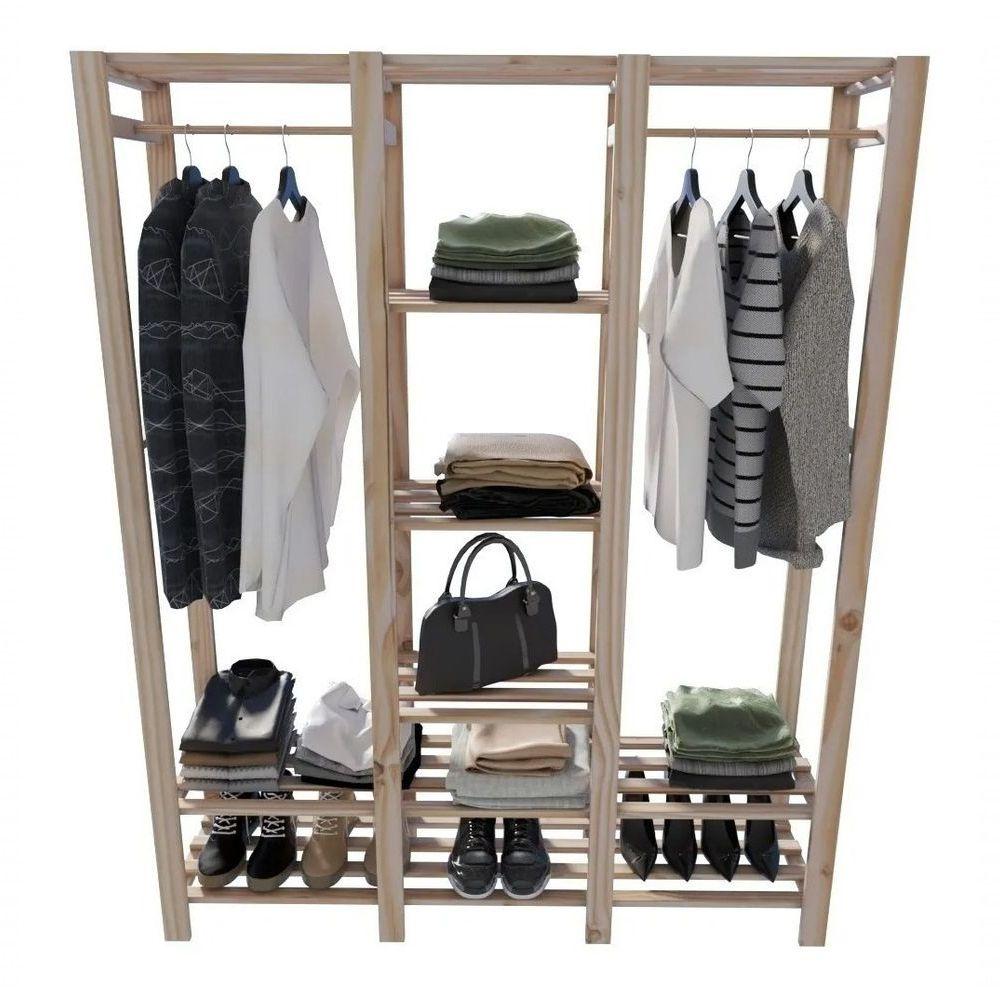 Estante Vertical Organizadora Cabideiro Vazada | MadeiraMadeira
