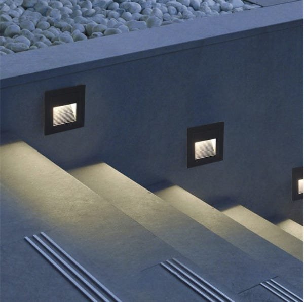 Luminária Balizador Parede Escada 4w Led Jardim Luxo Mega Luz ...