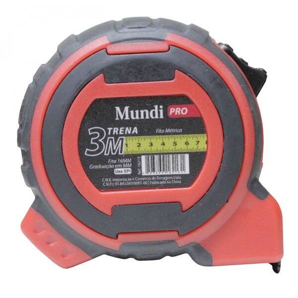 Trena Profissional 3 Metros 16mm Emborrachada Mundi - Kit com 5 ...