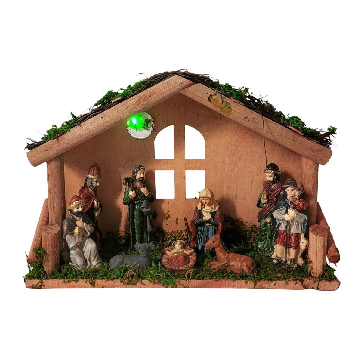 Presépio Led - Nascimento Jesus - 20 Cm - Guerra Imports | MadeiraMadeira