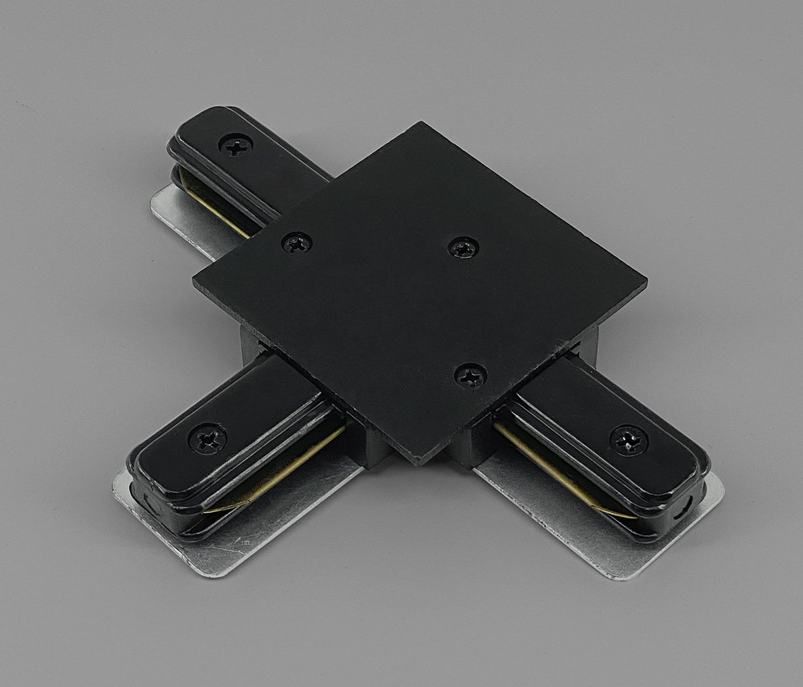 Emenda T Conector em T para Trilho Eletrificado Embutir Opus Preto ...