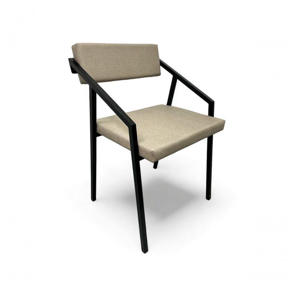 Cadeira Zênite Metalon Preto Bege | MadeiraMadeira