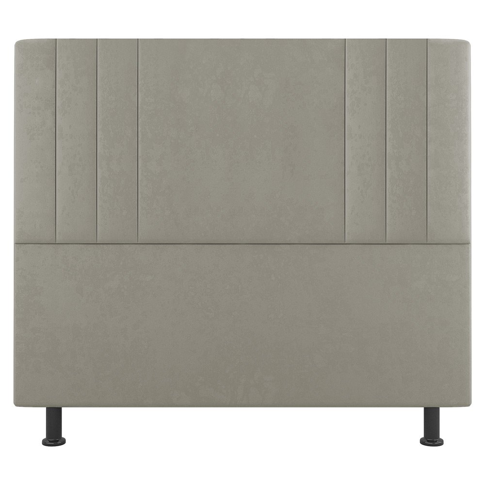 Kit Cabeceira e Baú Cama Box Solteiro Grace 90cm Sintético Bege - Desk ...