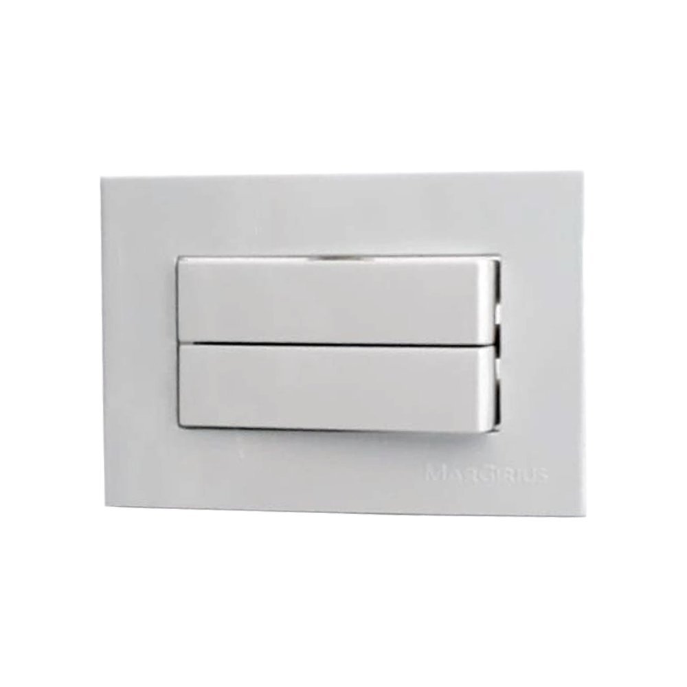 20 Tecla Interruptor Duplo Embutir Móvel Madeira 10a Branco Margirius ...