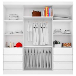 Guarda Roupa Casal 1577 Branco - Araplac | MadeiraMadeira