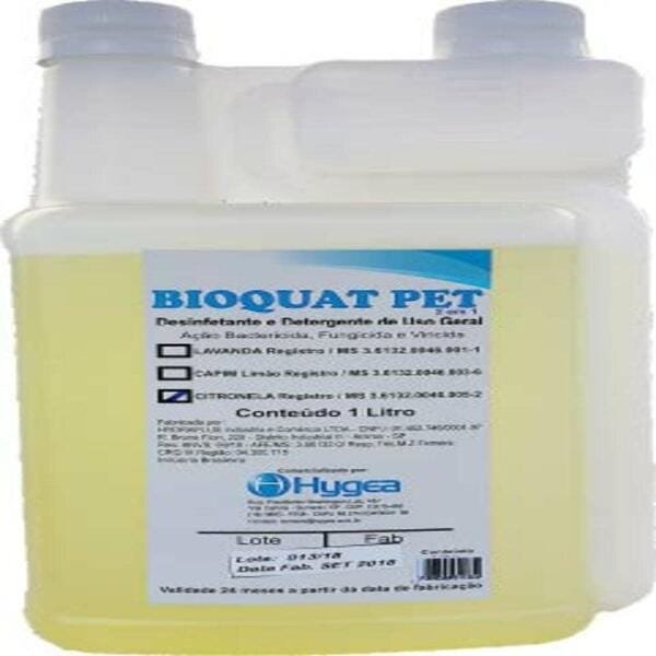DESINFETANTE BIOQUAT PET CITRONELA - 5L - HG06 UN COM 1 UN | MadeiraMadeira
