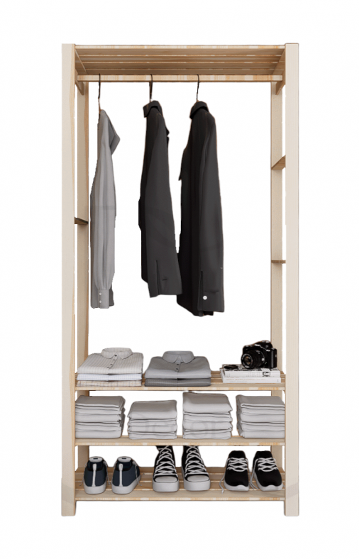 Estante Para Casa Cor Cru On Design Cabideiro Multiuso | MadeiraMadeira