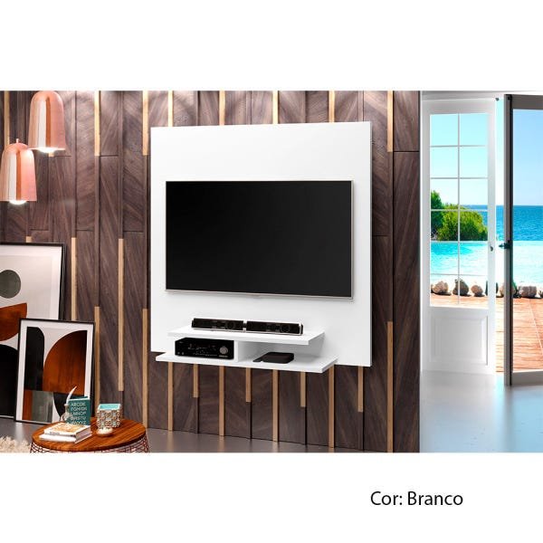 Painel para Tv até 32 Polegadas 2 Nichos Berlim Vianossa Móveis Branco ...