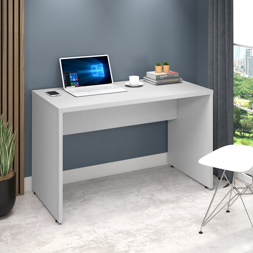 Mesa de Escritório Retangular 1500 WebOffice Cinza | MadeiraMadeira