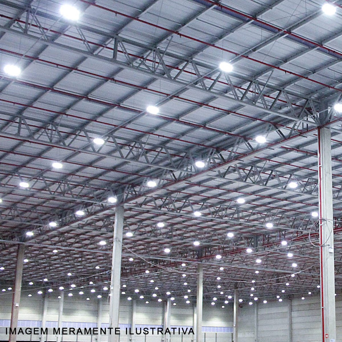 Luminária Industrial Led Com Driver 155W 6500K Luz Branca | MadeiraMadeira