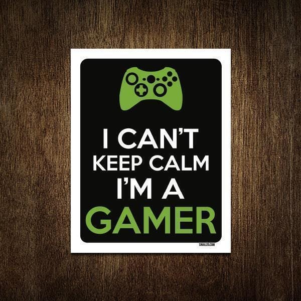 Placa Decorativa - I Can't Keep Calm Gamer Xb 36x46 | MadeiraMadeira