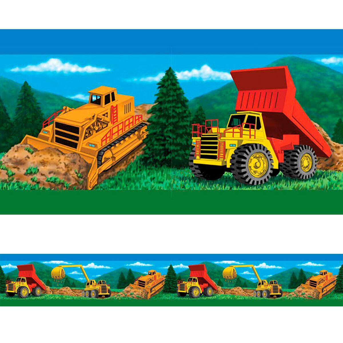Faixa Decorativa Infantil Caminhões na Floresta- Kit 2 unidades ...
