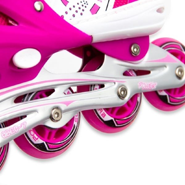 Patins Inline Infantil Chassi De Alumínio E Rolamento Abec 7 ...