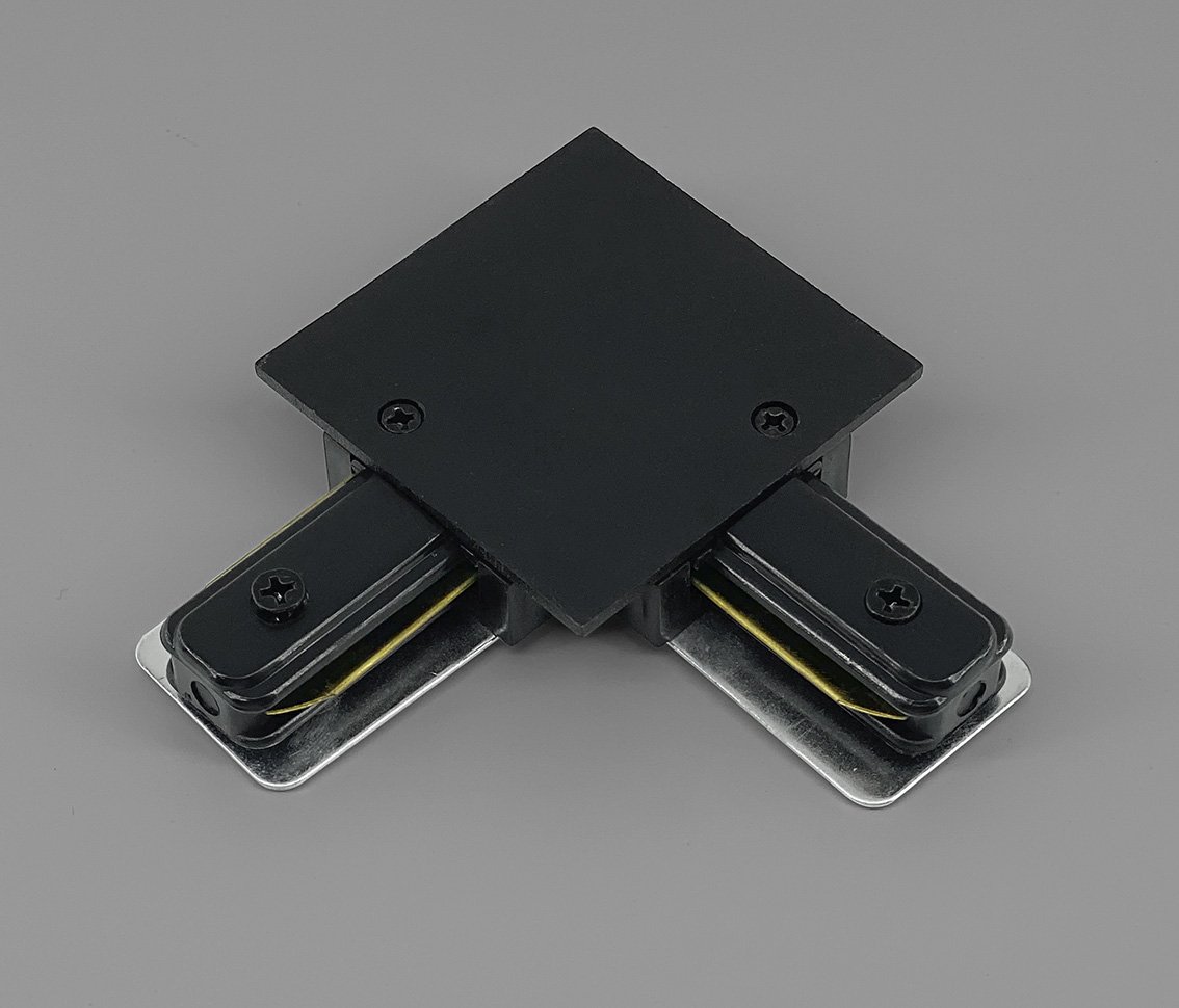 Emenda L Conector em L para Trilho Eletrificado Embutir Opus Preto ...