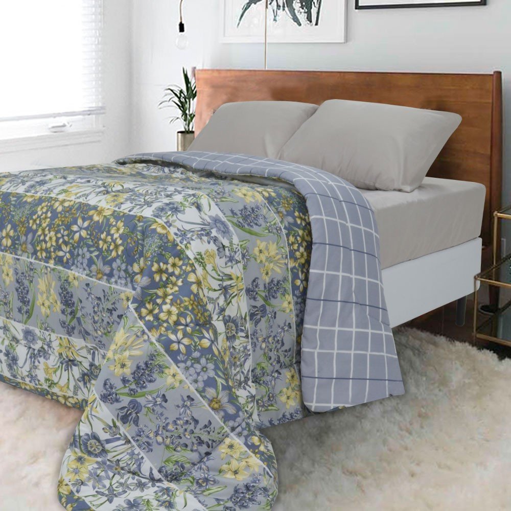 Edredom Casal Dupla Face Antialérgico Estampado 235x190cm BF Colchões ...