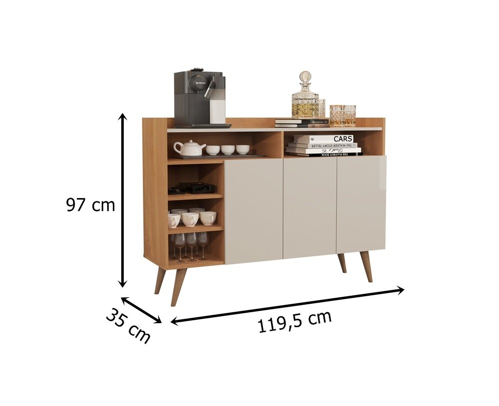 Buffet Celta Nature/Off White – Germai Móveis | MadeiraMadeira