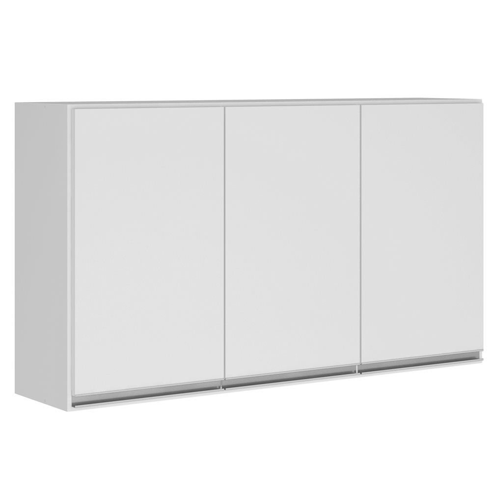 Armário Suspenso Horizontal 3 Portas 100% MDF Unic Plan 68x120cm Branco ...