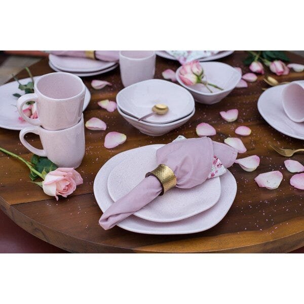 Aparelho de Jantar Ryo Pink Sand 30 Peças-Oxford | MadeiraMadeira