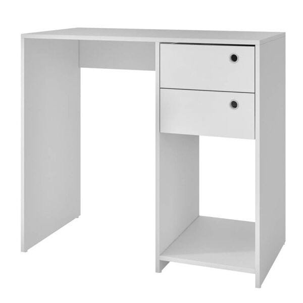 Escrivaninha Laeli com 2 Gavetas Branco Ool | MadeiraMadeira