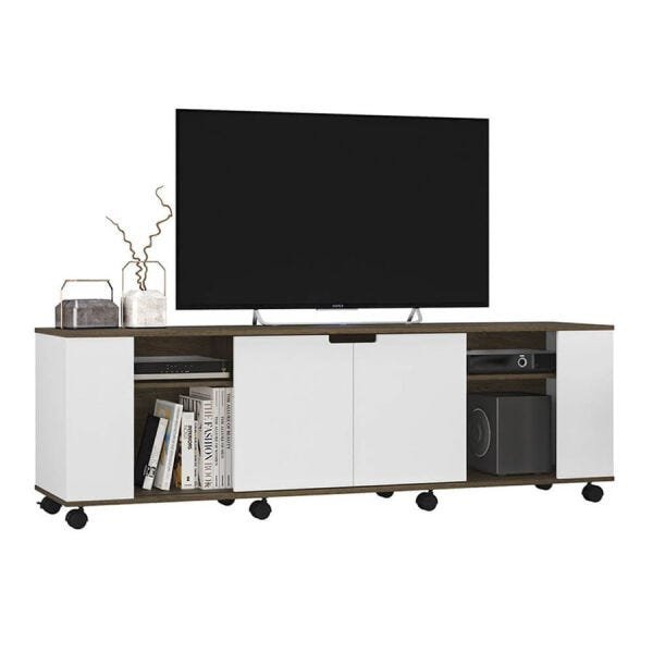 Rack Bazzo para TV até 48 Polegadas com 2 Portas Deslizantes Rustik ...