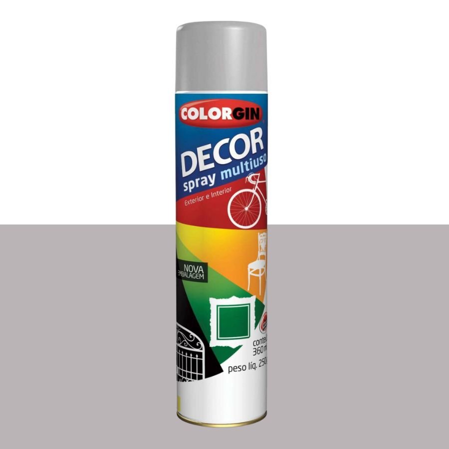 Spray Decor Multiuso Colorgin 360ml Primer Cinza | MadeiraMadeira