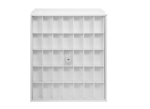 Estante para Copos De Cachaça / 35 Nichos / Branca | MadeiraMadeira