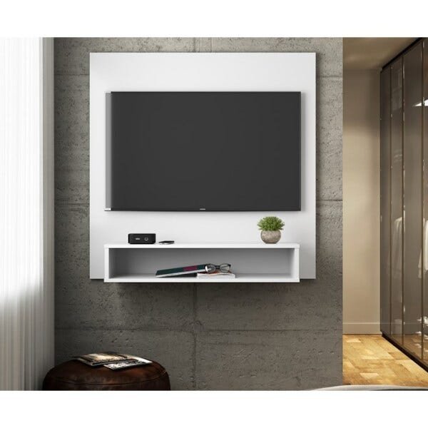 Painel para TV 32 Polegadas Paris Branco Hg Milani Store | MadeiraMadeira