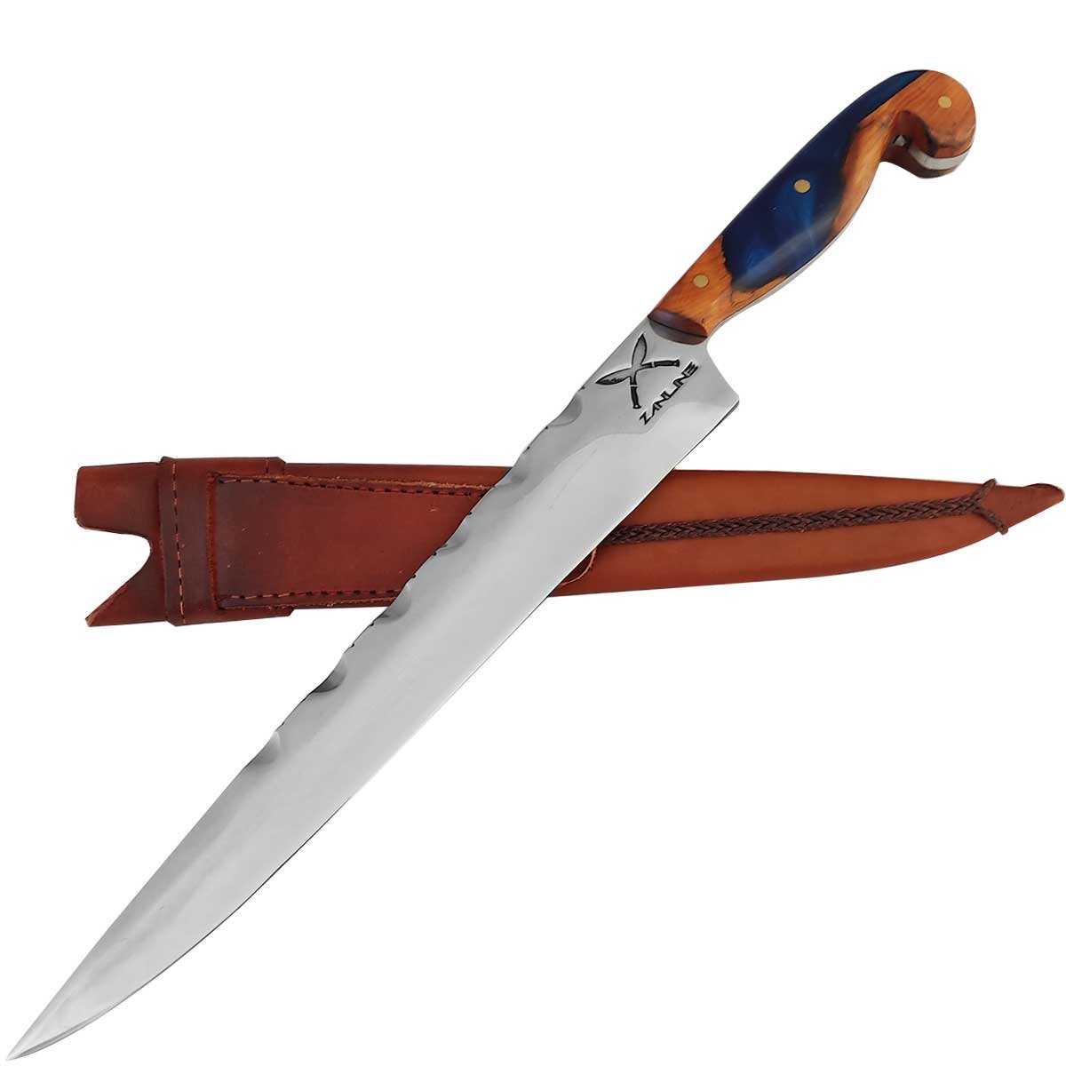 Faca Zanline Sorocabana 10' Artesanal Cabo Híbrido Aço Cirúrgico Inox ...