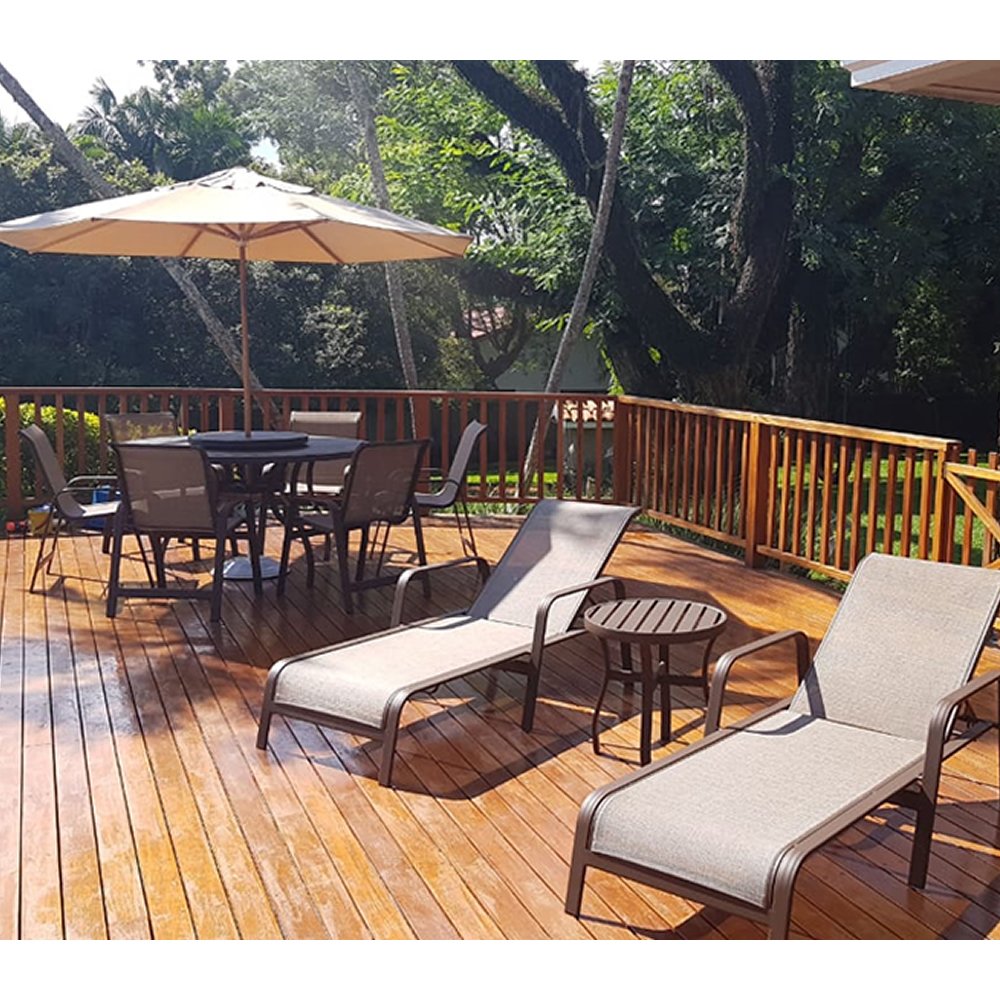 Kit Completo de Móveis para Piscina com Mesa Cadeiras, Espreguiçadeiras ...