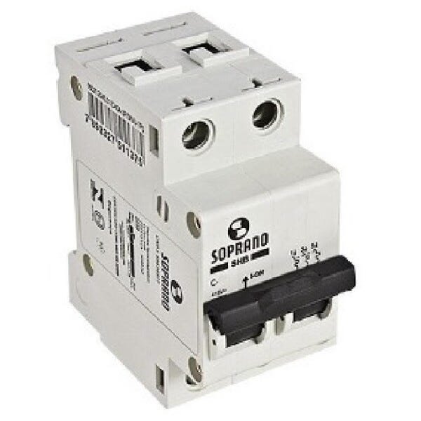 DISJUNTOR DIN BIFASICO 70A - SOPRANO | MadeiraMadeira