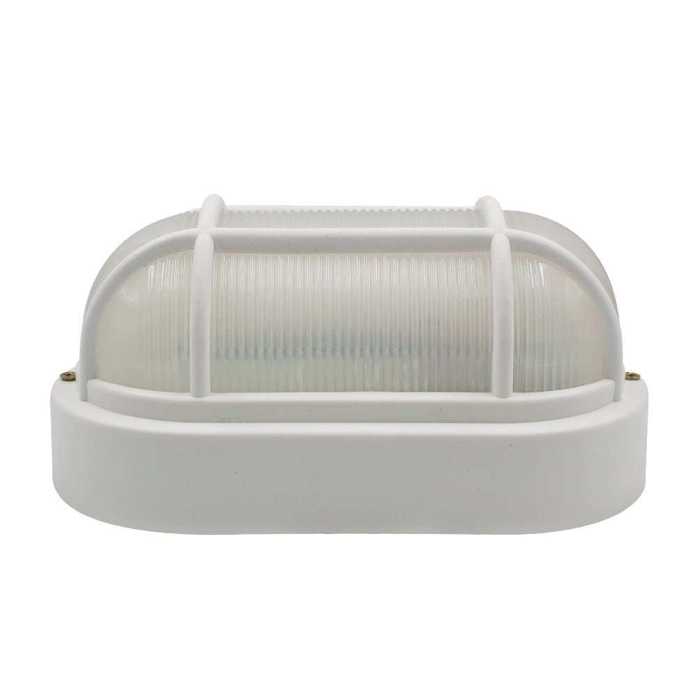 Luminária Arandela Tartaruga Parede Teto Área Interna Externa Termoplástico Polyutil Branca Kit ...