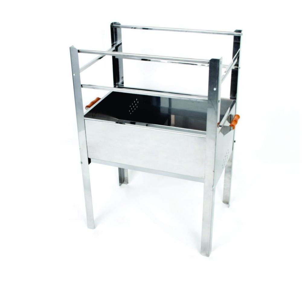 Churrasqueira Inox Aberta Pés Desmontável Grande 50x60x100cm ...