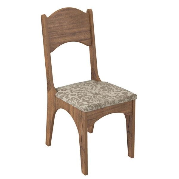 Kit 2 Cadeiras Taburi com Assento Estofado 100% MDF Milano Floral ...