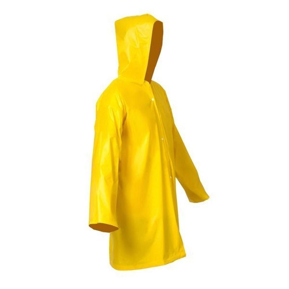Capa de Chuva em Pvc Forrada Amarela com Capuz Tam. M - Vinilseg ...