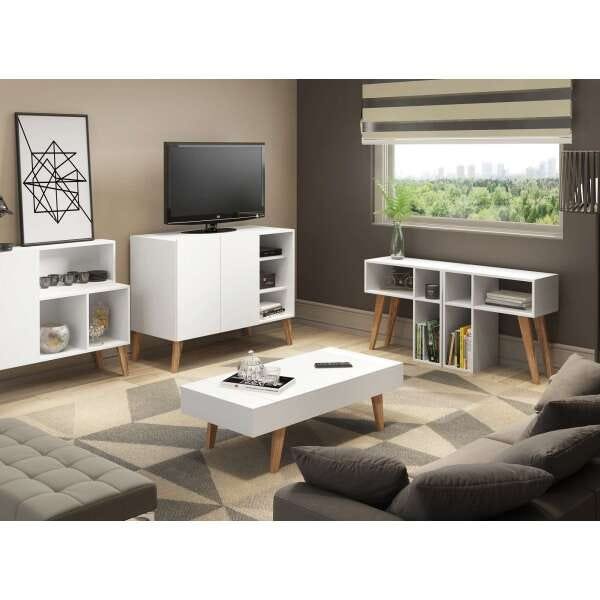 Aparador para Sala Leaves Cor Branco | MadeiraMadeira