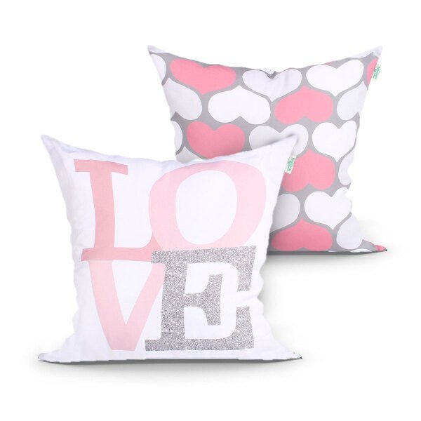 Almofada para Quarto Love Decorativa 2 Unidades 45cm x 45cm com Refil ...