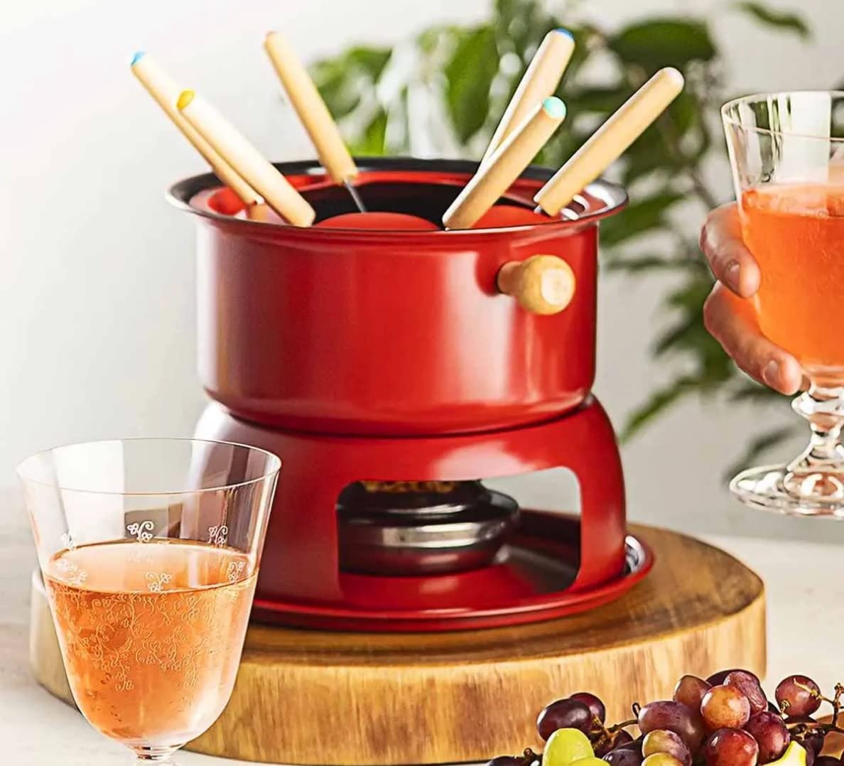 Conjunto Fondue Vermelho 11pçs Chocolate Caldo Quente - Vermelho ...