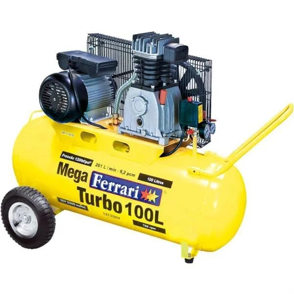 COMPRESSOR DE AR MEGA TURBO FERRARI C-100L | MadeiraMadeira
