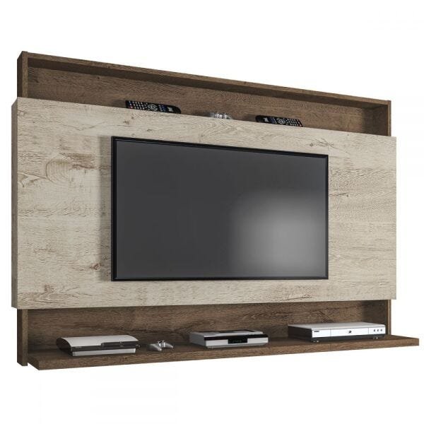 Painel para TV até 50 Polegadas Madri 1 Prateleira Mocaccino/3D ...