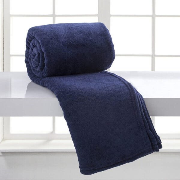 Coberta Microfibra Casal Linda Azul Marinho | MadeiraMadeira