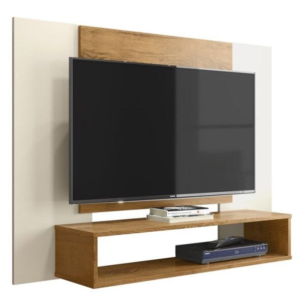 Painel para TV até 50 Polegadas Domus Off White Freijo Hg Milani Store ...