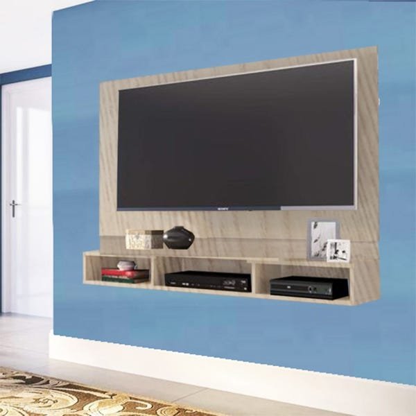 Painel para TV até 32 Polegadas 3 Nichos Madeirado Em Mdf | MadeiraMadeira