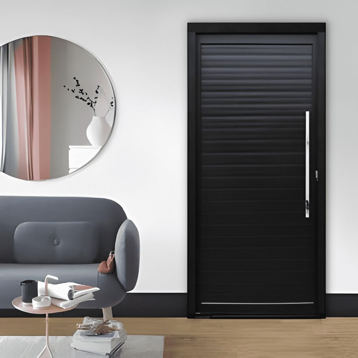 Arremates Alisares Preto Para Portas Pivotante | Linha Premium A=2,16m ...