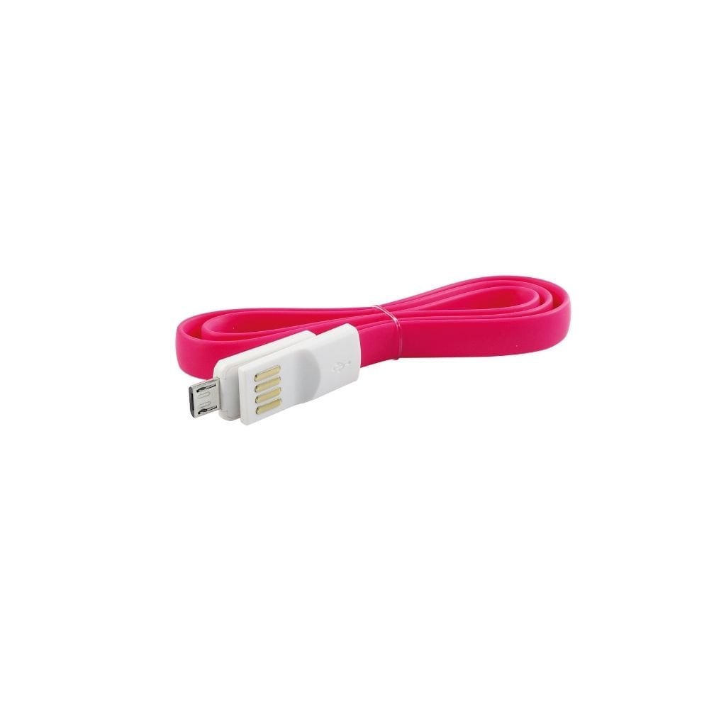 Mini Cabo Flat Micro Usb Oex Cb302 - 50Cm Rosa | MadeiraMadeira
