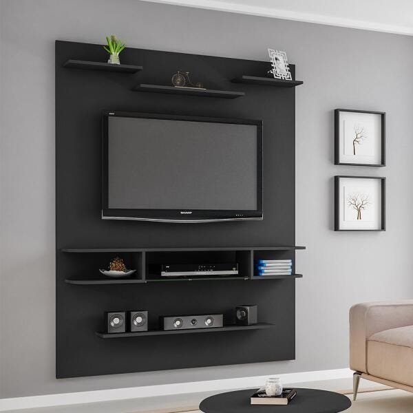 Painel para TV Sigma para TV até 55 Polegadas - Preto Fosco - Bechara ...