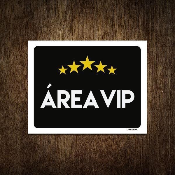Placa Decorativa - Área Vip 36X46 | MadeiraMadeira