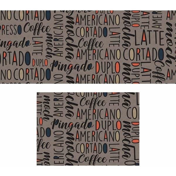 Kit 2 Peças Tapetes para Cozinha Fit Kasa Expresso Bege - Kapazi ...