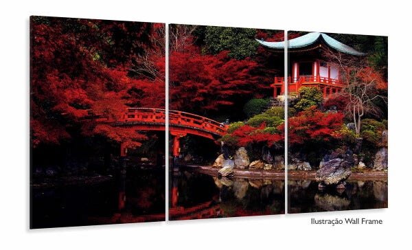 Quadro Decorativo Japão Sakura Vermelho 120x60 | MadeiraMadeira